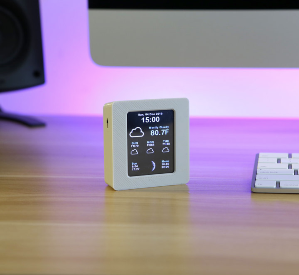 Download free STL file ESP8266 WiFi Weather Station with Color TFT Display • Template to 3D ...